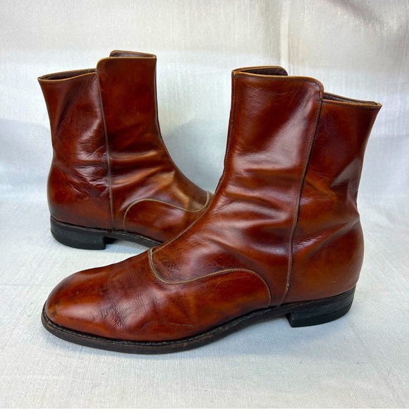 Vintage | Shoes | Vintage Brown Leather Beatles Elevator Ankle Chelsea ...